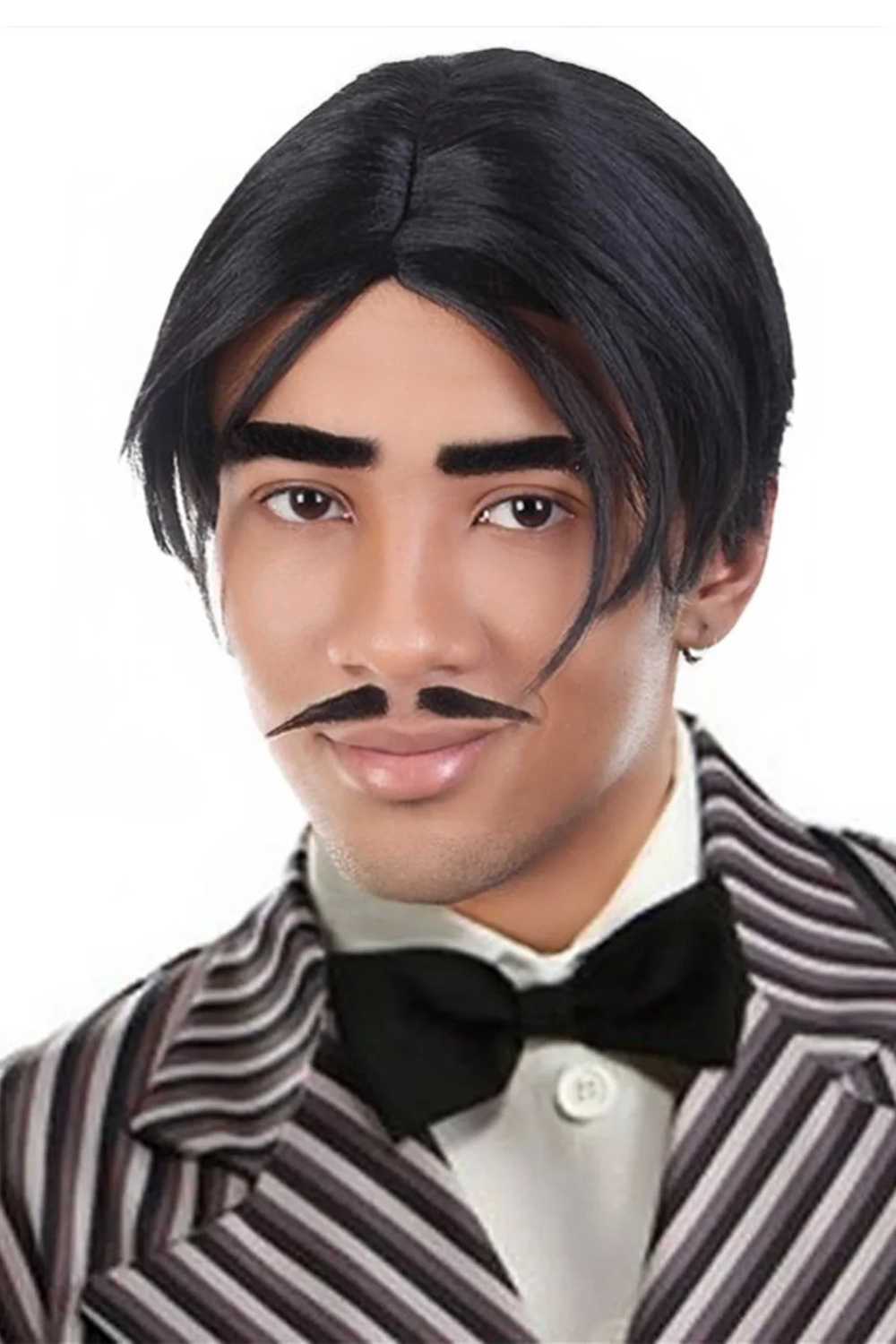 Adult Men's Gothic Family Father Wig with Mustache and Eyebrows