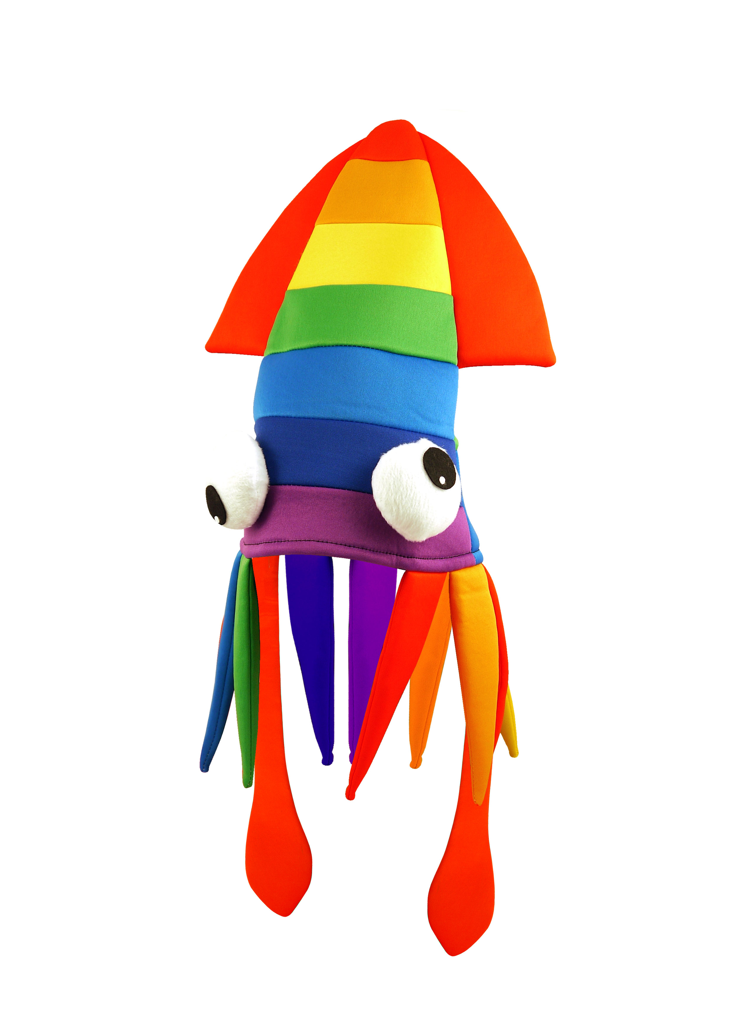 Wickedfun Adult Rainbow Squid Hat