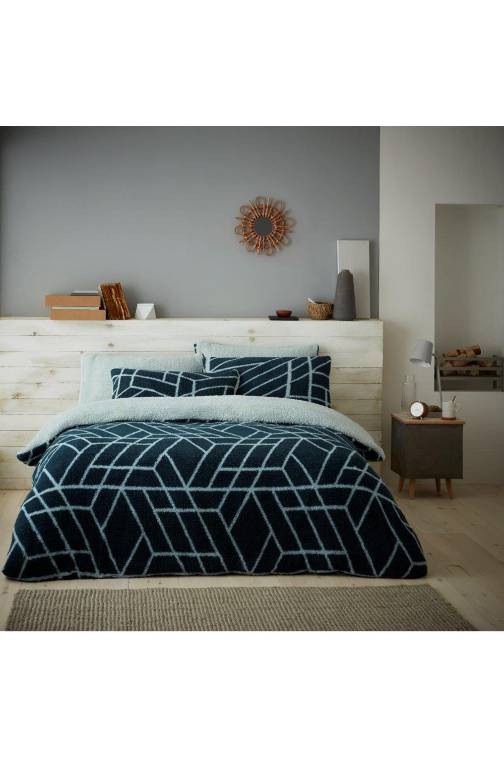 Teddy Duvet Set Ely Geo Green